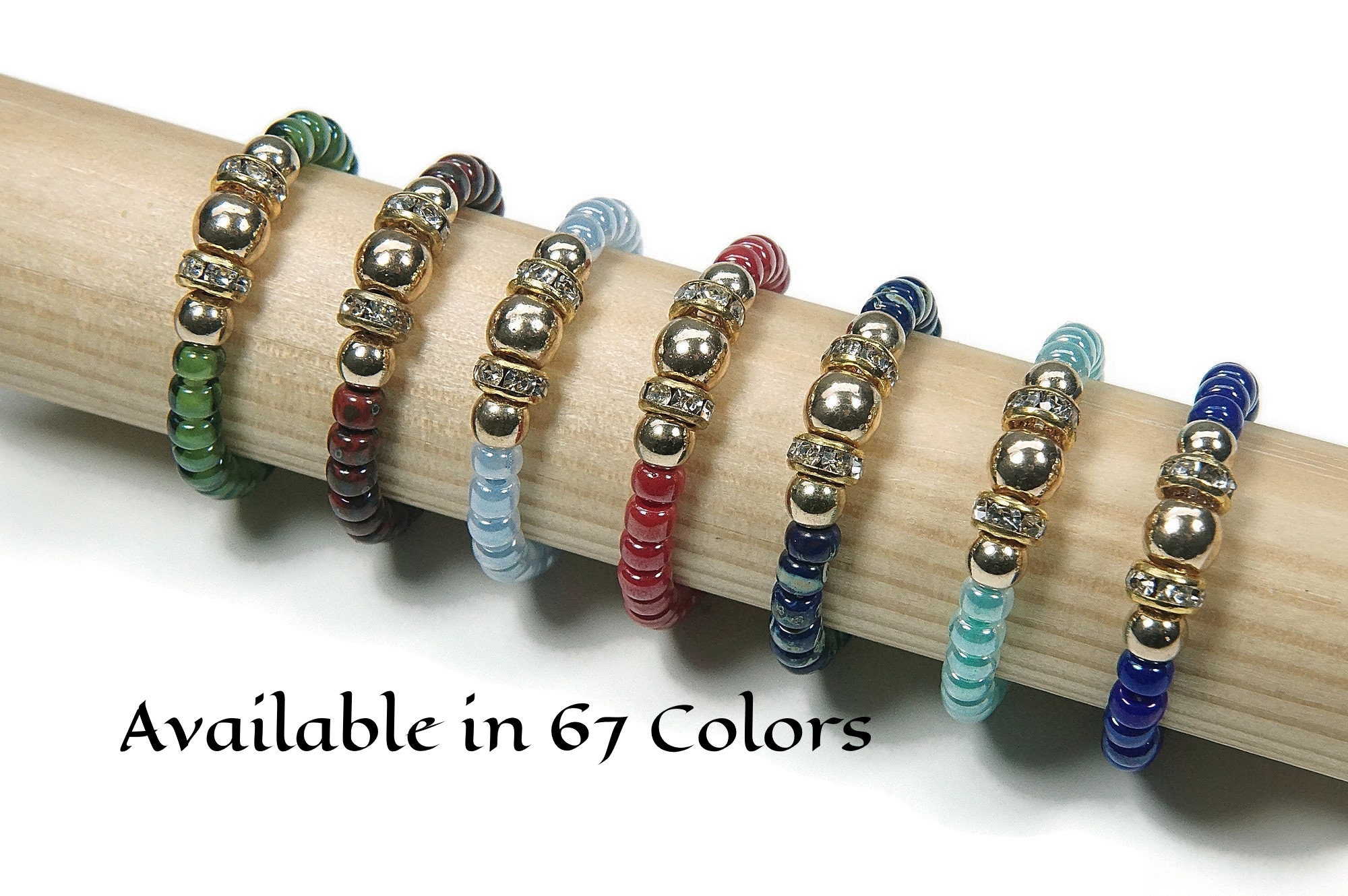 Stretch Ring Elastic Stack Ring Miyuki Beads Beaded Ring - Etsy