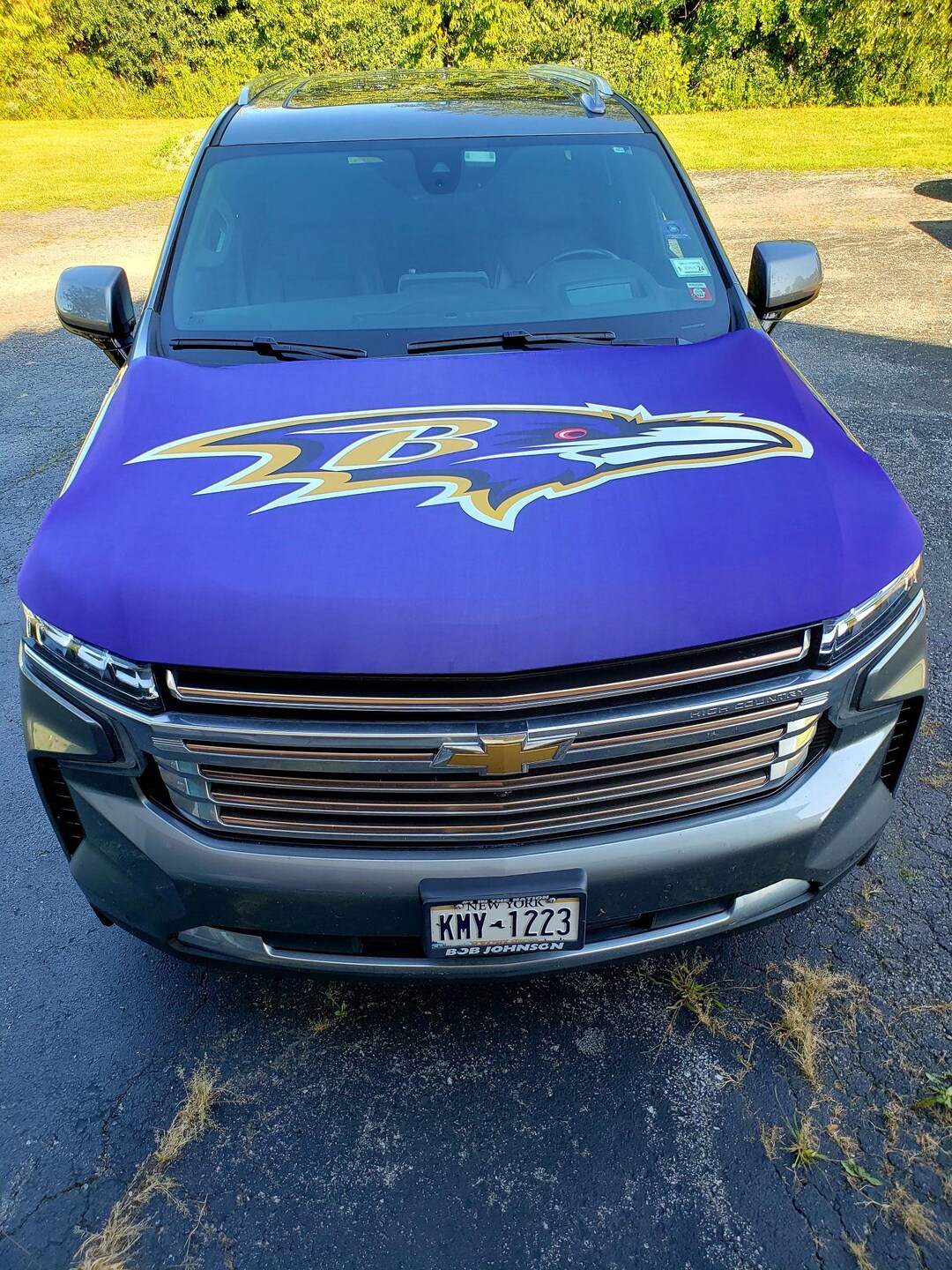 Baltimore Ravens Auto Hood Cover | Sports Flags | Gift for Ravens Fans ...