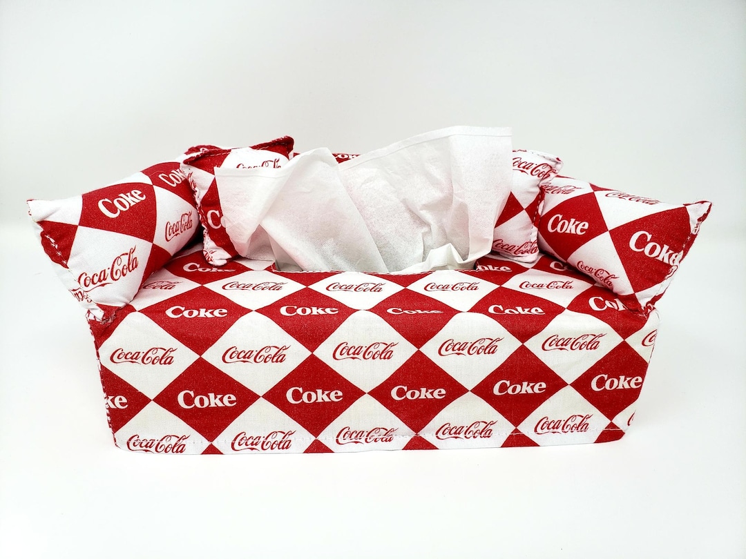 Coke Custom Tissue Box Cover | Tissue Box Covers | Gifts for Coke Fans ...
