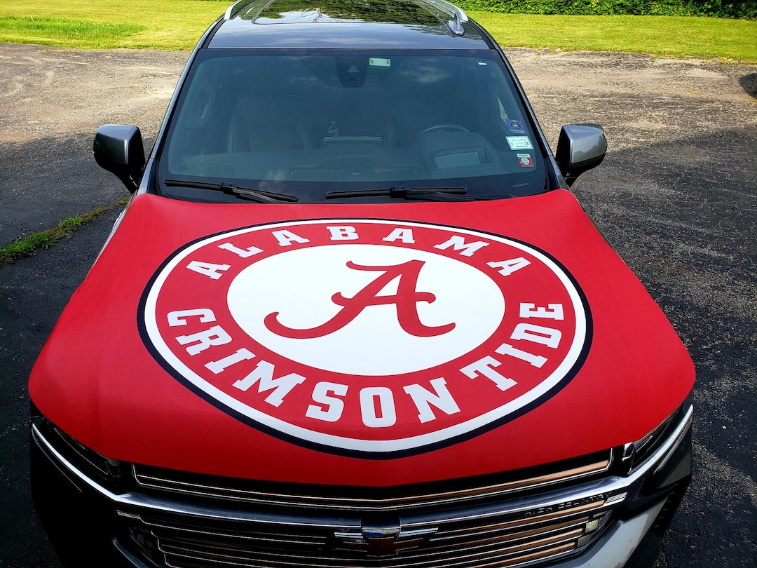 Alabama Crimson Tide Auto Hood Cover | Sports Flags | Roll Tide | Hood ...
