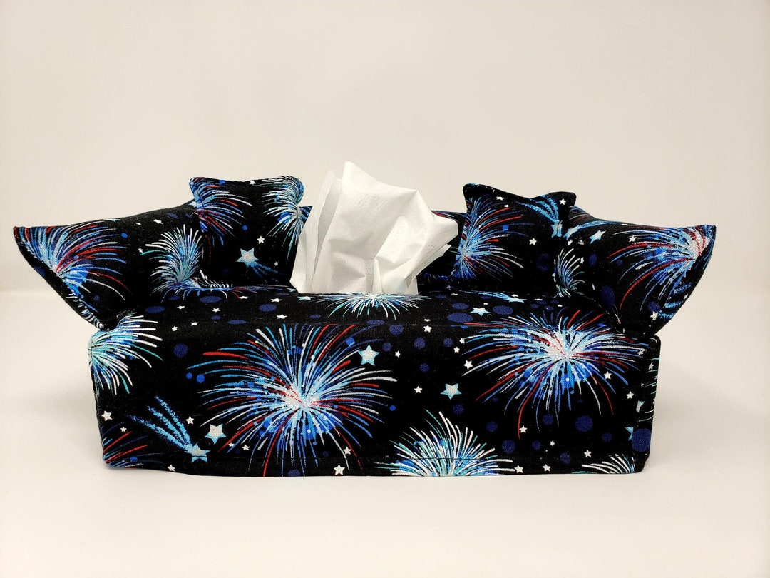 Fire Works Custom Tissue Box Cover - Etsy