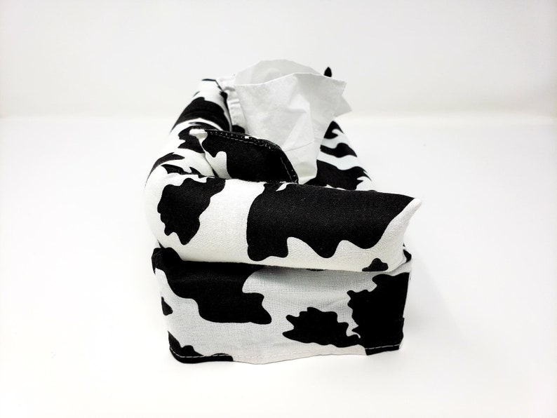 Cow Print Custom Tissue Box Cover | Etsy