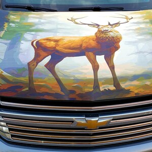 Deer Hunting Auto Hood Cover | Hood Flags | Sportsmen | Hunting | Deer ...