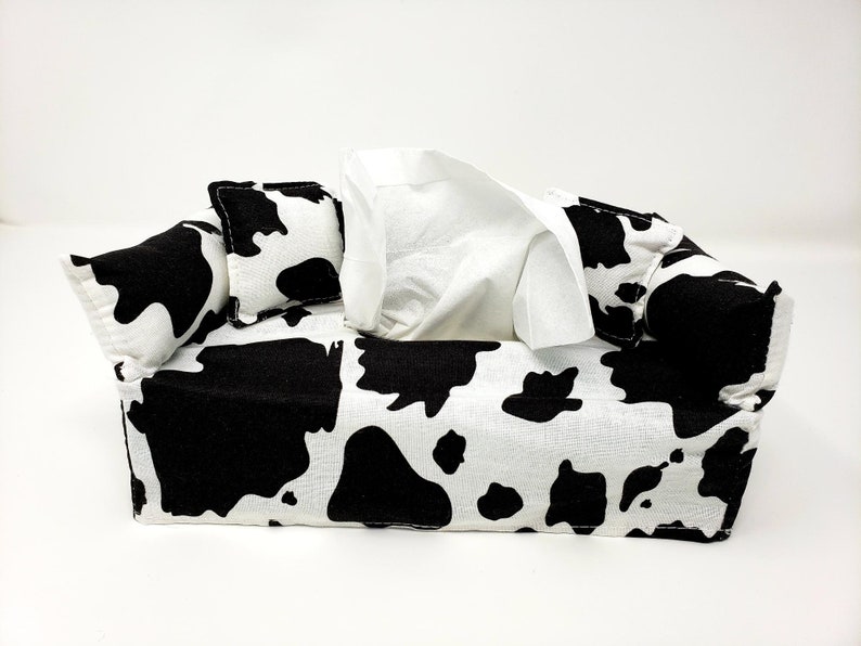 Cow Print Custom Tissue Box Cover - Etsy