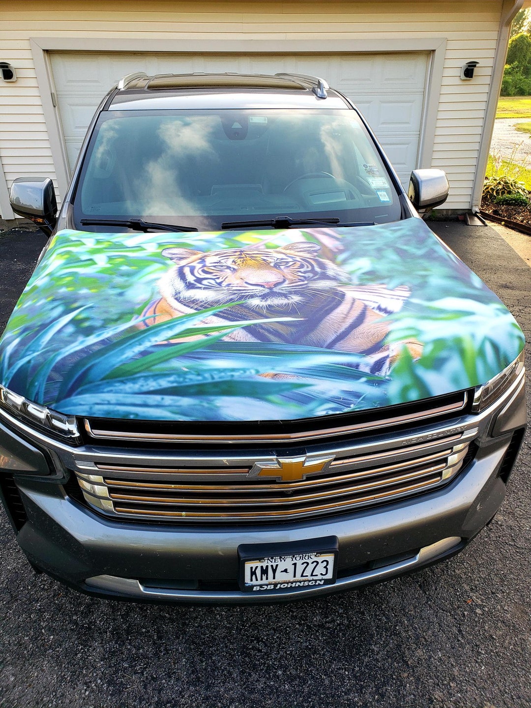 Tiger Auto Hood Cover | Hood Flags |naturalist | the Jungle | Gifts for ...