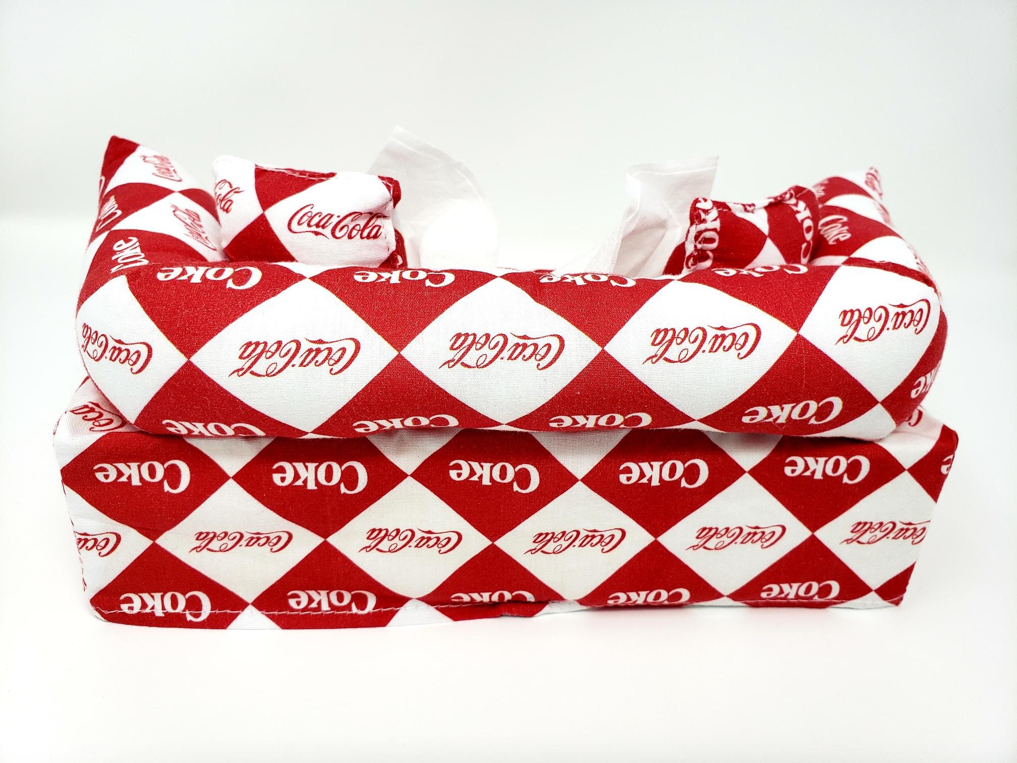 Coca-cola Tissue Box Cover | Coke Decor | Handmade Gifts | Unique | One ...