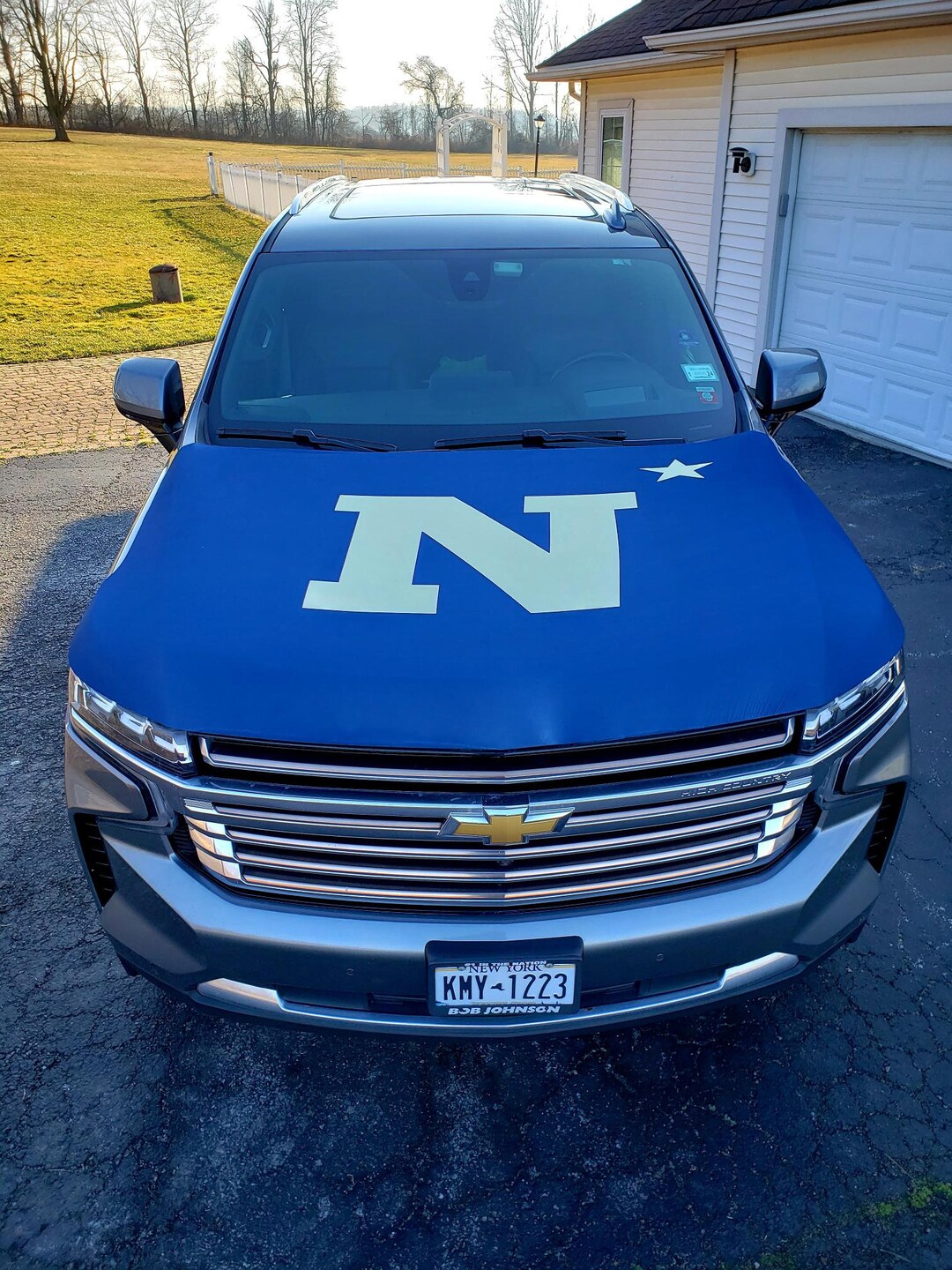 Navy Custom Auto Hood Cover | Auto Hood Covers | Gifts for Navy ...