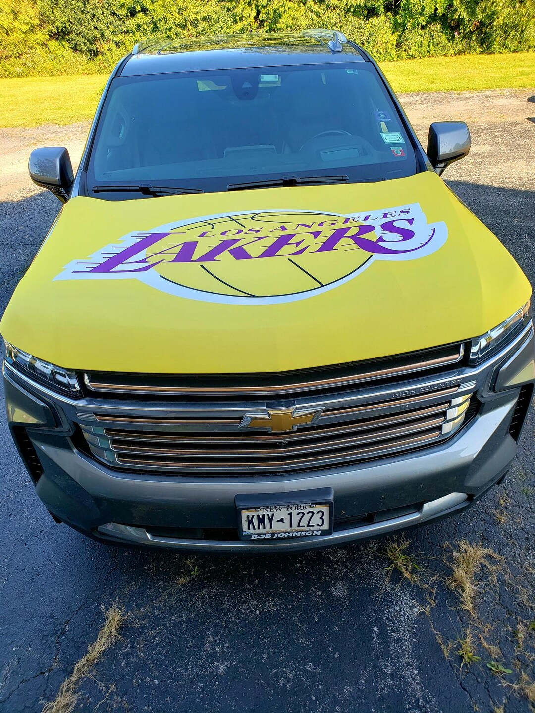 Los Angeles Lakers Auto Hood Cover | Gifts for Lakers Fans | Tailgating ...