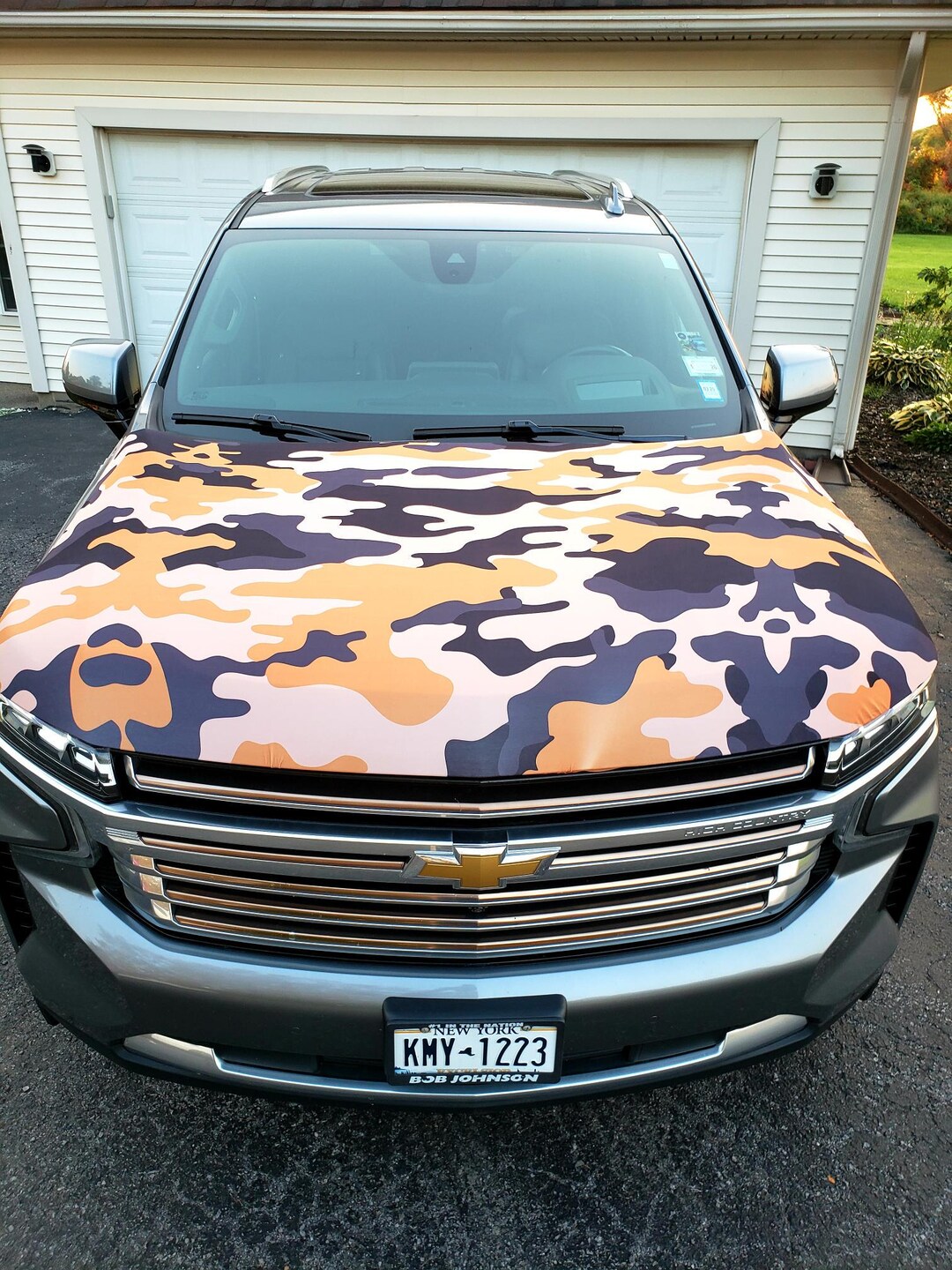 Military Camo Auto Hood Cover | Fatigues | Gifts for Military Families ...