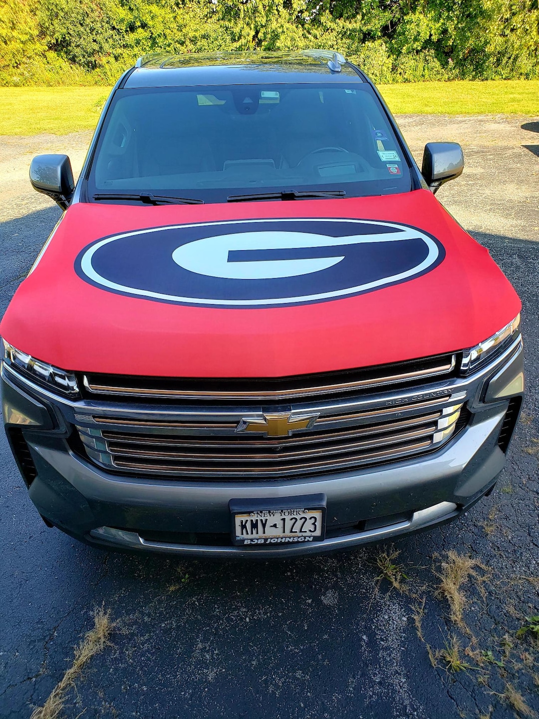 Georgia Bulldogs Auto Hood Cover | NCAA Sports Flags | Hood Flags ...