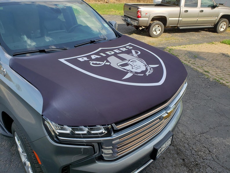 Las Vegas Raiders Car Hood Cover | NFL Sports Flag | Tailgating | Gifts ...