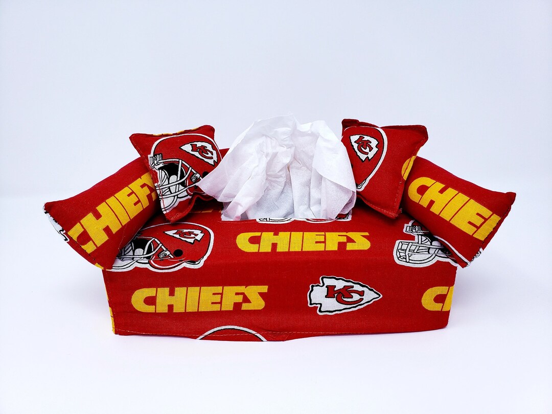 Kansas City Chiefs Tissue Box Cover | Gifts for Chiefs Fans | Tissue ...