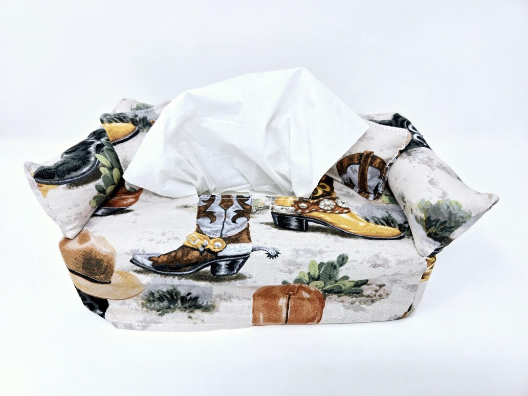 Cowboy Boots Custom Tissue Box Cover | Tissue Box Cover | Cowboy Boots ...