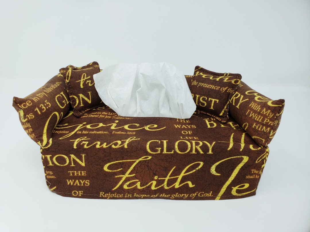 Faith Fabric Custom Tissue Box Cover | Tissue Box Cover | Gifts for ...