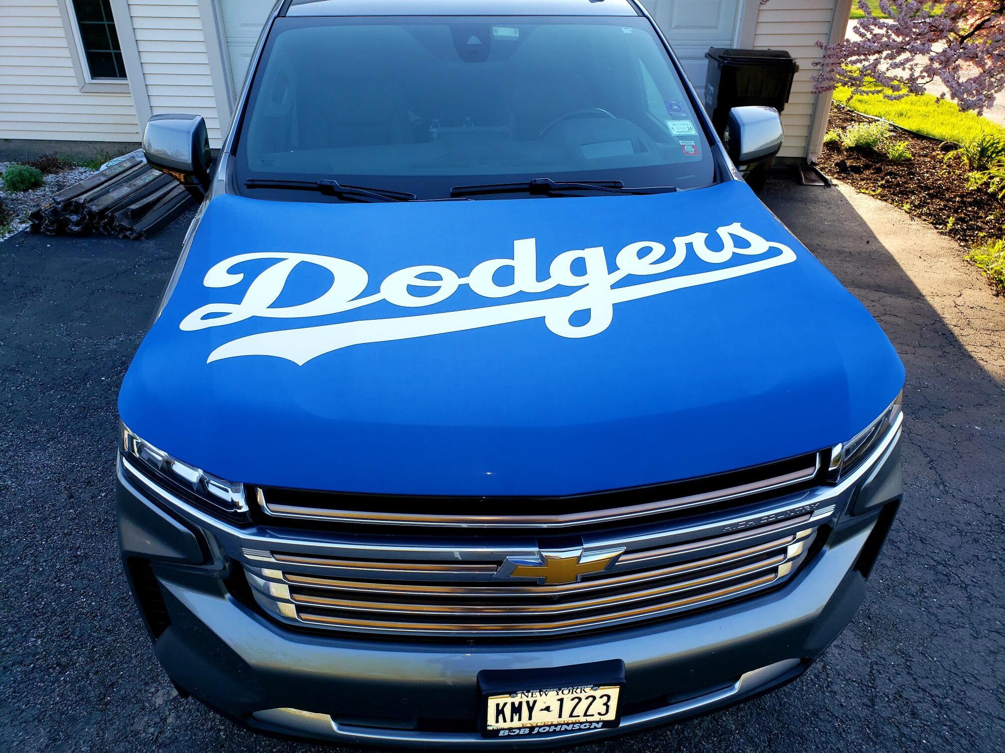 L.A. Dodgers Custom Hood Cover Sports Flags MLB Covers Flags Custom Flags Gifts for Dodger Fans Hood Flags Custom Unique Etsy