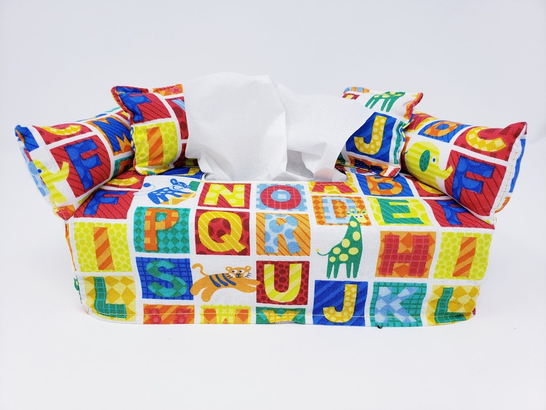 Alphabet Tissue Box Cover - Etsy