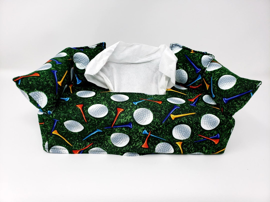 Golf Ball & Tees Tissue Box Cover - Etsy