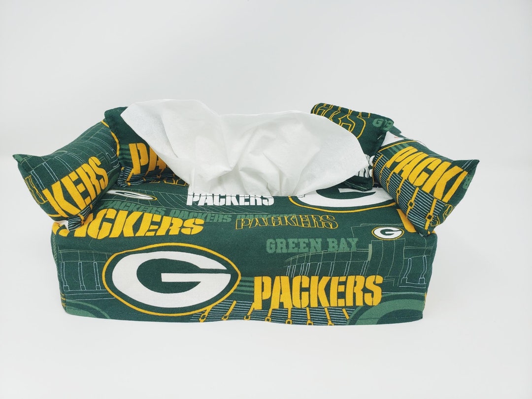 Green Bay Packers Tissue Box Cover | Tissue Box Covers | Cheese Heads ...