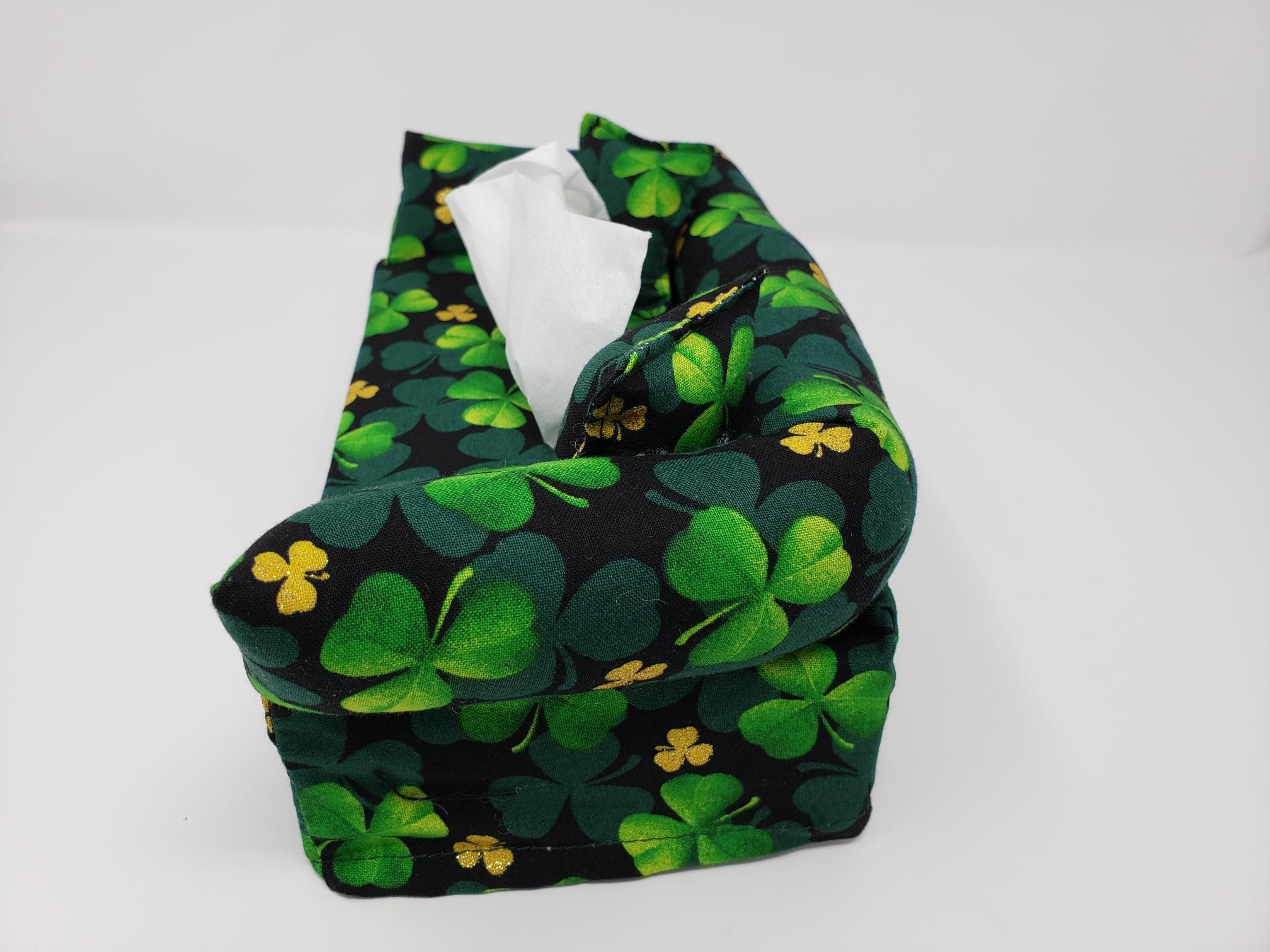 Clover Print Tissue Box Cover | Lucky Irish Decor - Etsy