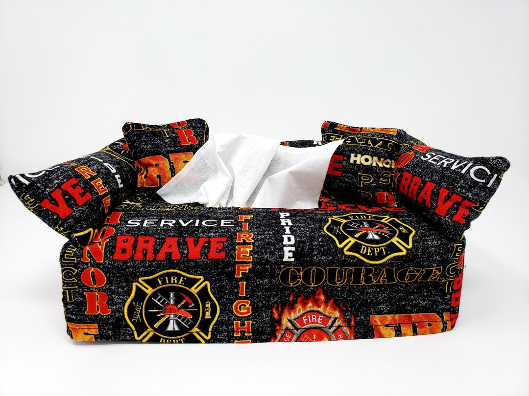 Fire Fighter Custom Tissue Box Cover | Tissue Box Cover | Gifts for ...