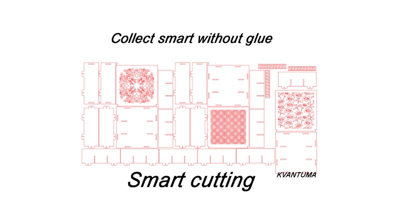 Tea Box DXF Files for Laser CNC Router and Laser Cutting | Etsy Australia