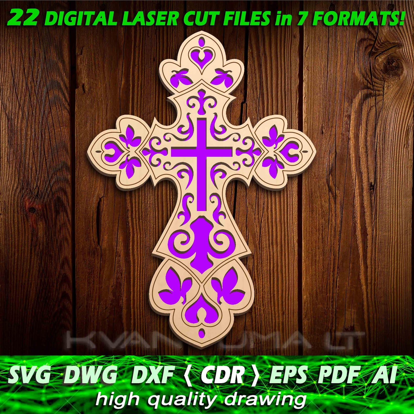Cross Svg, Jesus Cross Dxf, Christian Wall Art Eps, Vector Design Cdr ...