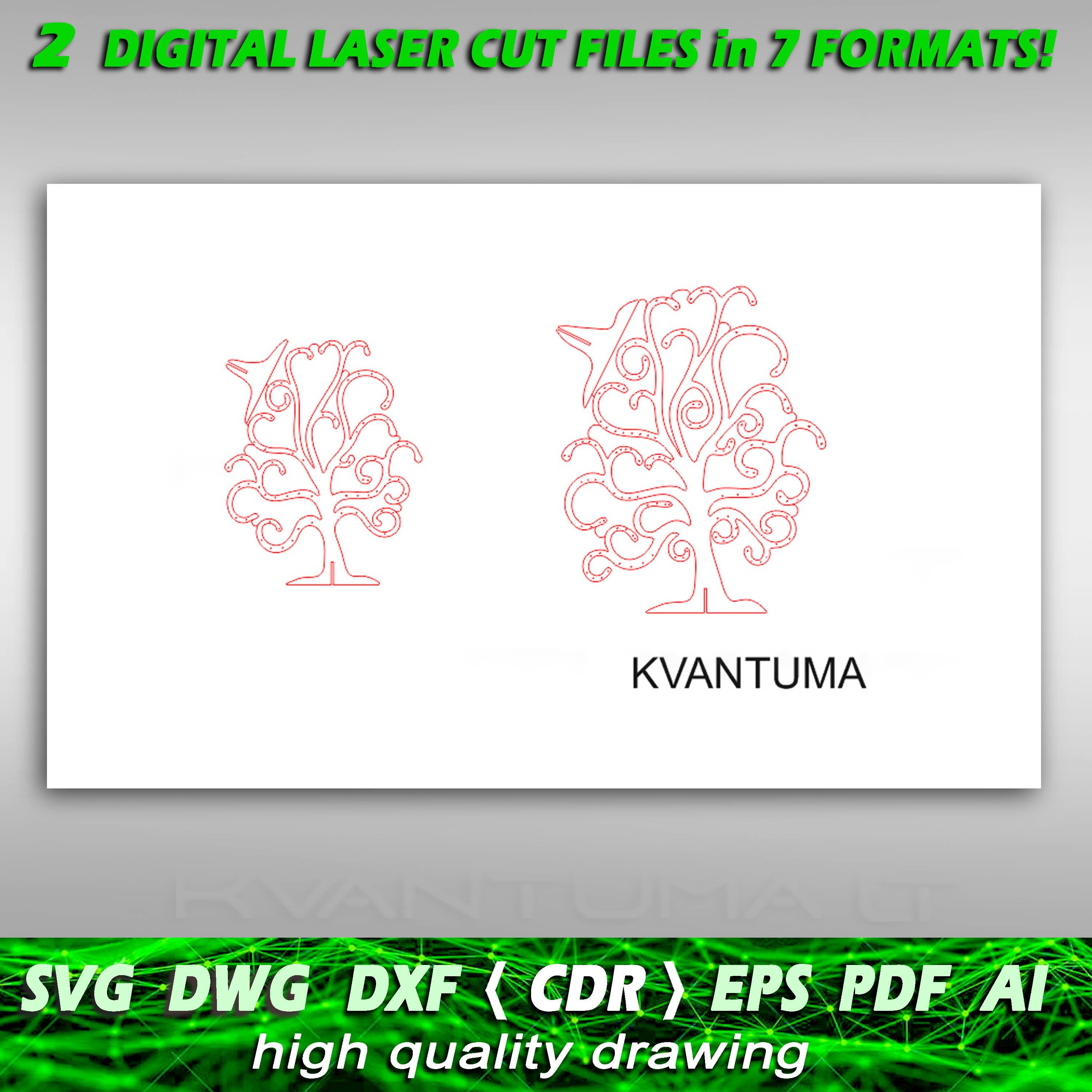 Jewelry Tree Svg, Wooden Tree Cdr, DXF Files for Laser, CNC Router and ...