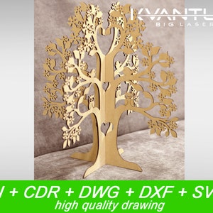 Family Tree Wooden Tree DXF Files for Laser CNC Router and - Etsy Canada