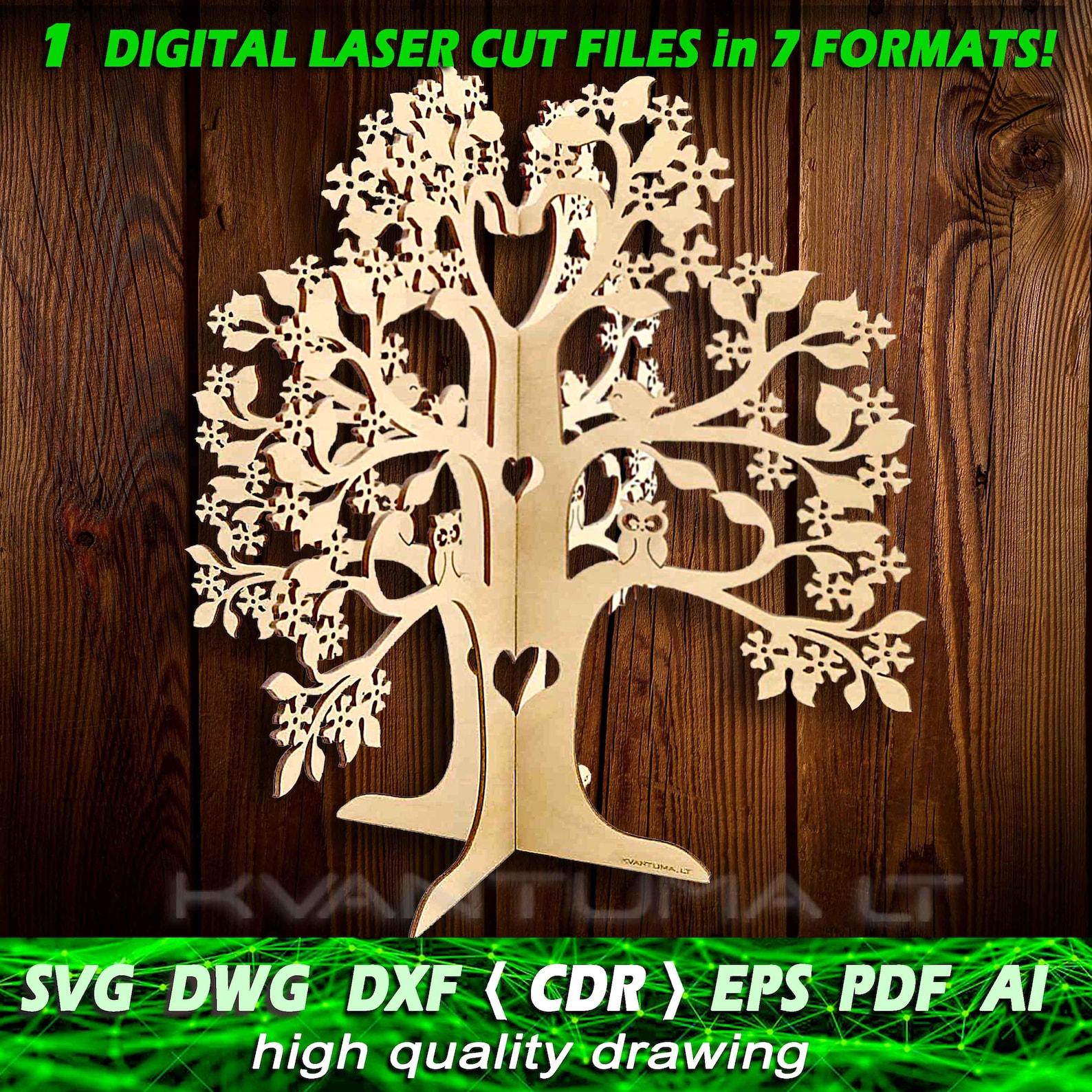 Laser Cut Family Tree & Jewelry Stand SVG | 3D Tree Design Laser Cut ...