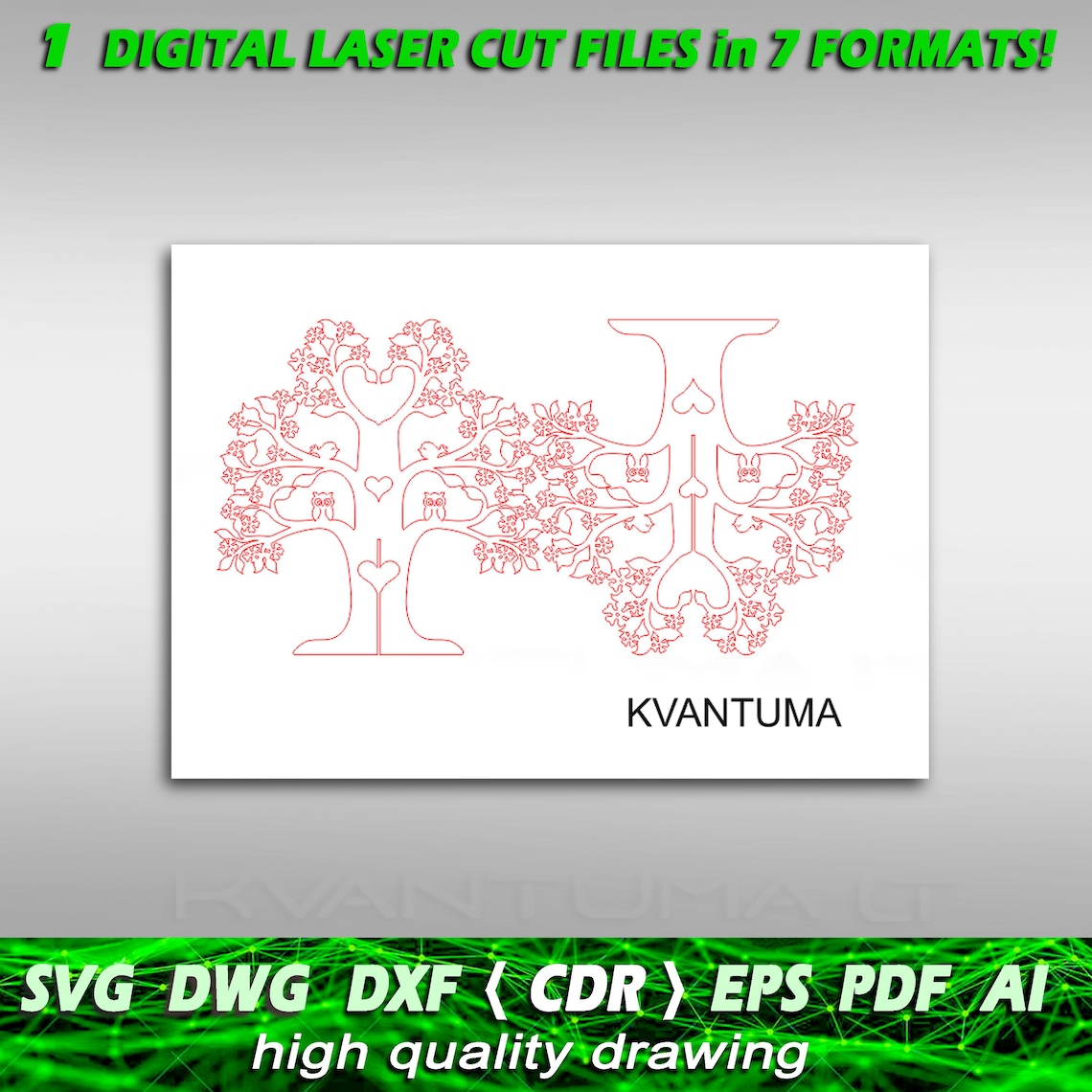 Laser Cut Family Tree & Jewelry Stand SVG | 3D Tree Design Laser Cut ...