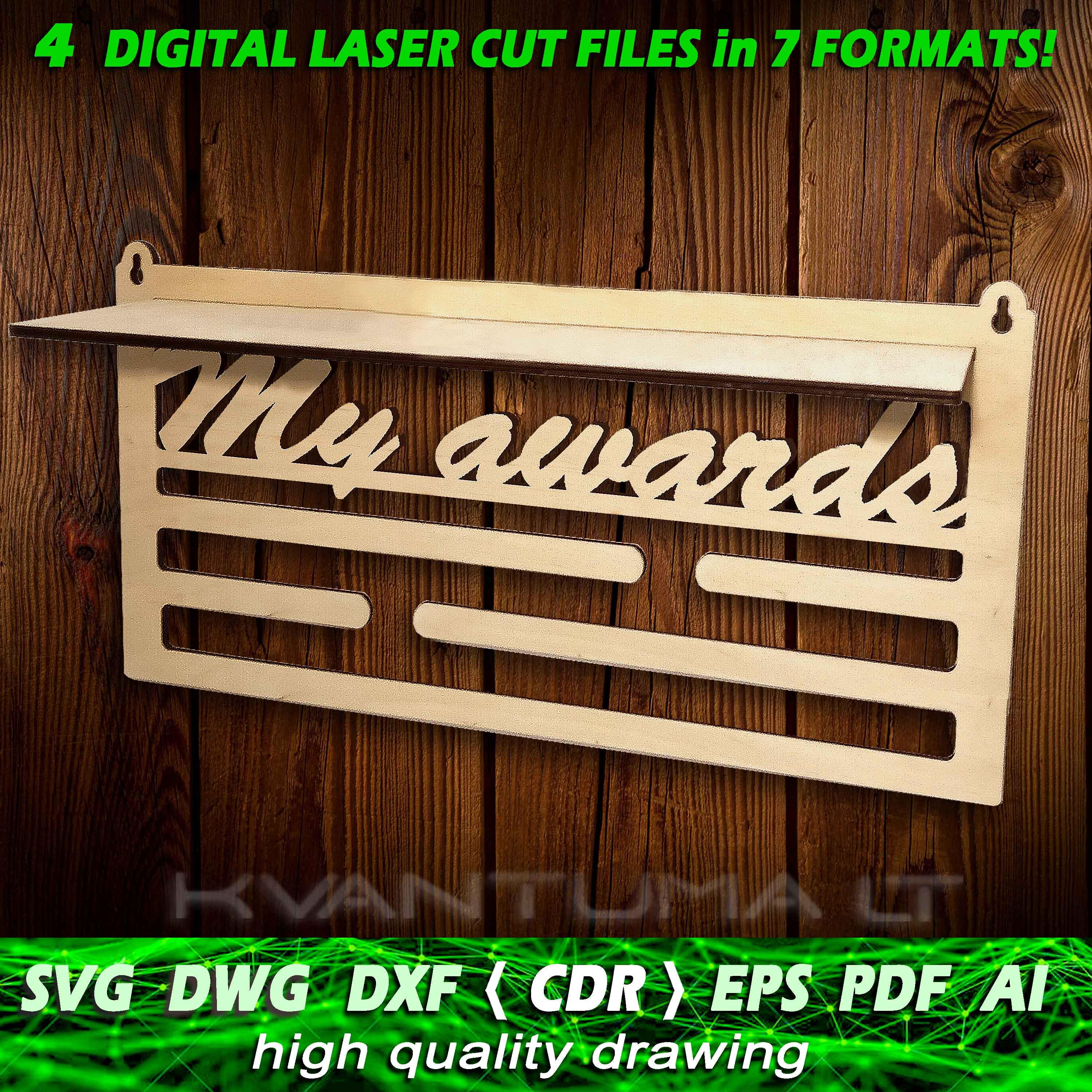 3 Medal Holder Svg, Medal Rack Cdr, Award Shelf Dxf, Trophy Shelf Eps ...