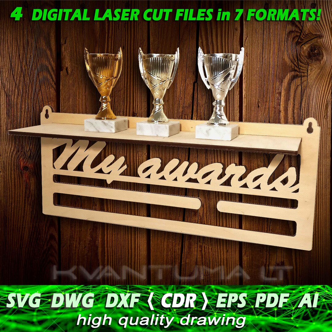 Medal Holder Svg, Medal Rack Cdr, Award Shelf Dxf, Trophy Shelf Eps ...