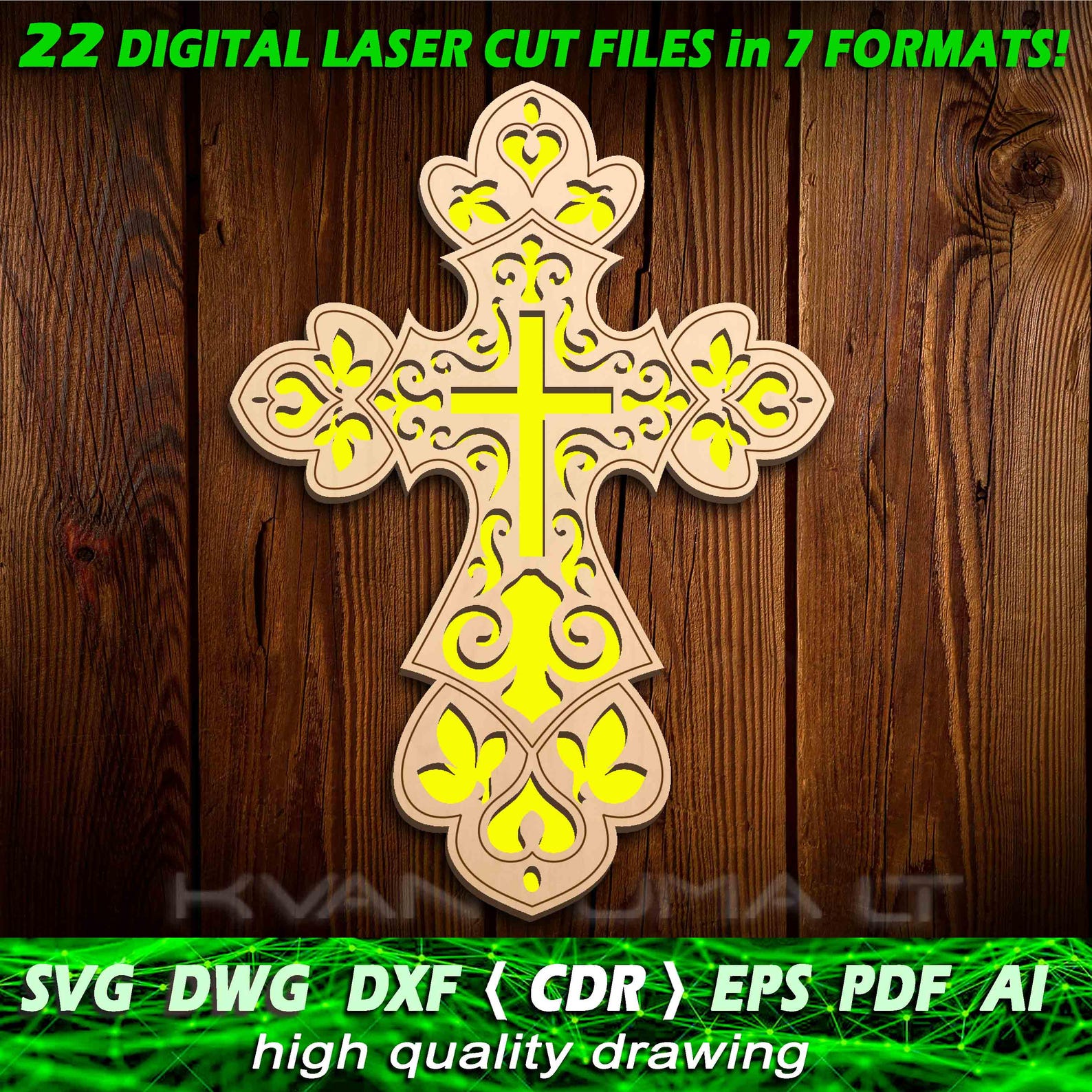 Cross Svg, Jesus Cross Dxf, Christian Wall Art Eps, Vector Design Cdr ...