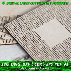 Tea Tray Svg, Cofe Tray Dxf, Flower Pot Tray Dwg, DXF Files for Laser ...