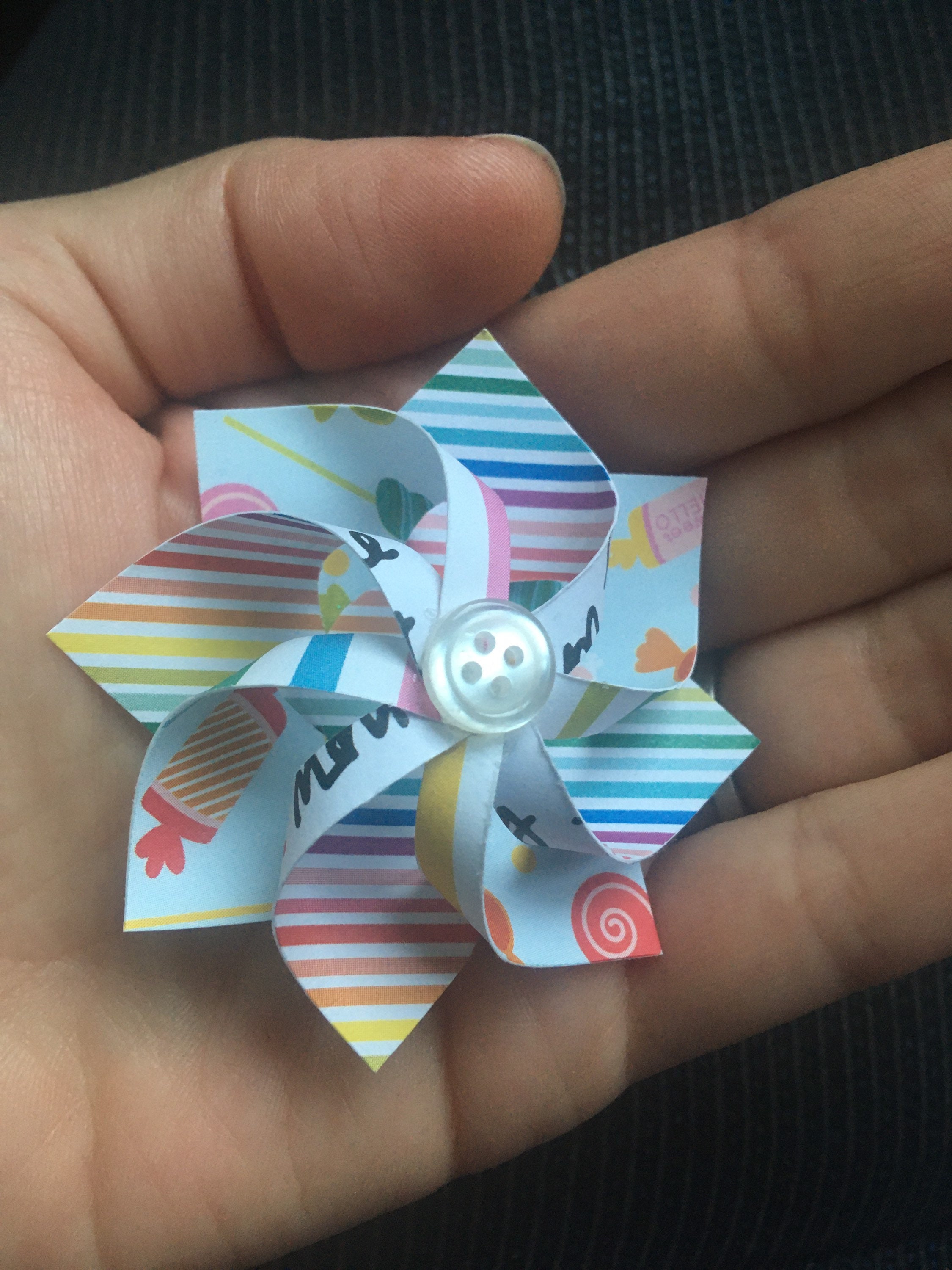 Paper Pinwheel Hair Clips 2" - Etsy
