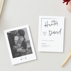 Polaroid Wedding Invitation Templates - Etsy