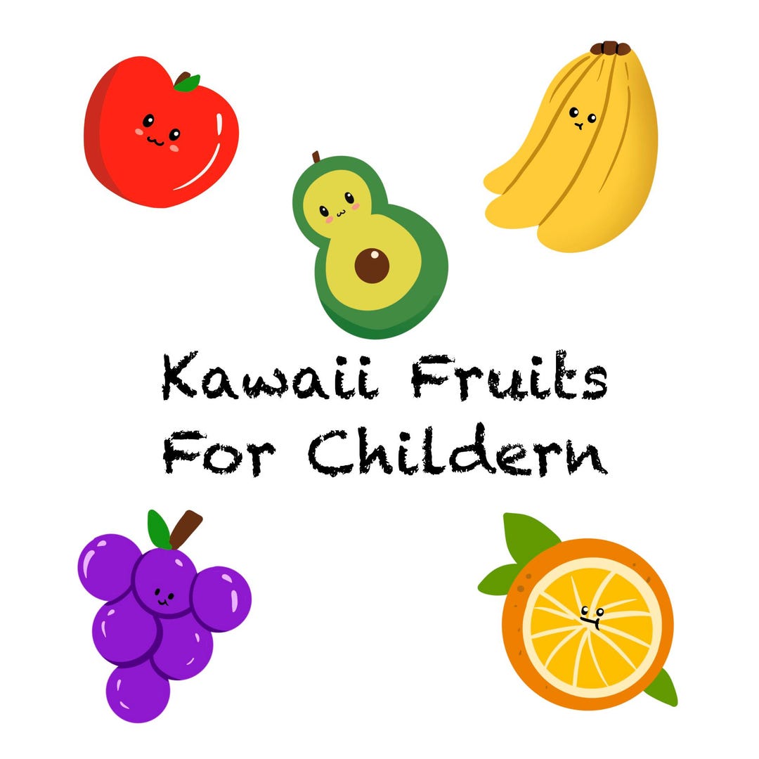 Cute Fruit Clip Art for Kids - Etsy