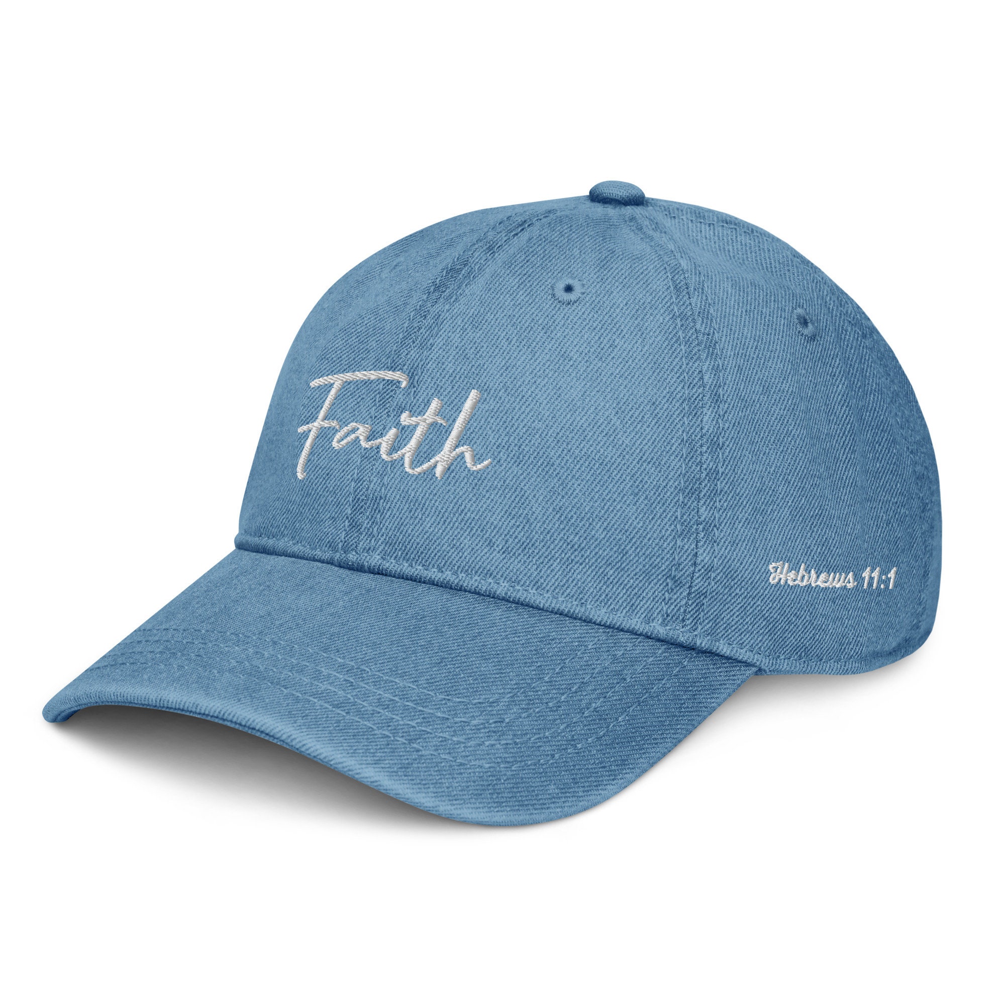 Faith Denim Hat | Bible Verse | Hebrews 11:1 - Etsy