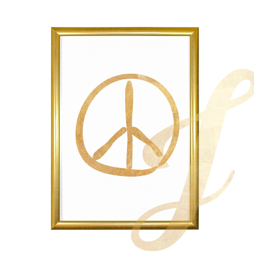 Peace Sign Artwork Instant Download, Printable Wall Art, Downloadable ...