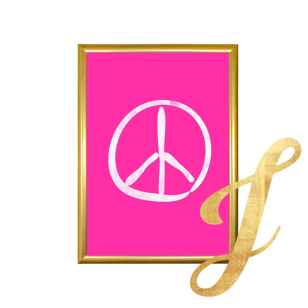 Peace Sign Printable Wall Art, Wall Quotes, Downloadable Art, Quote ...