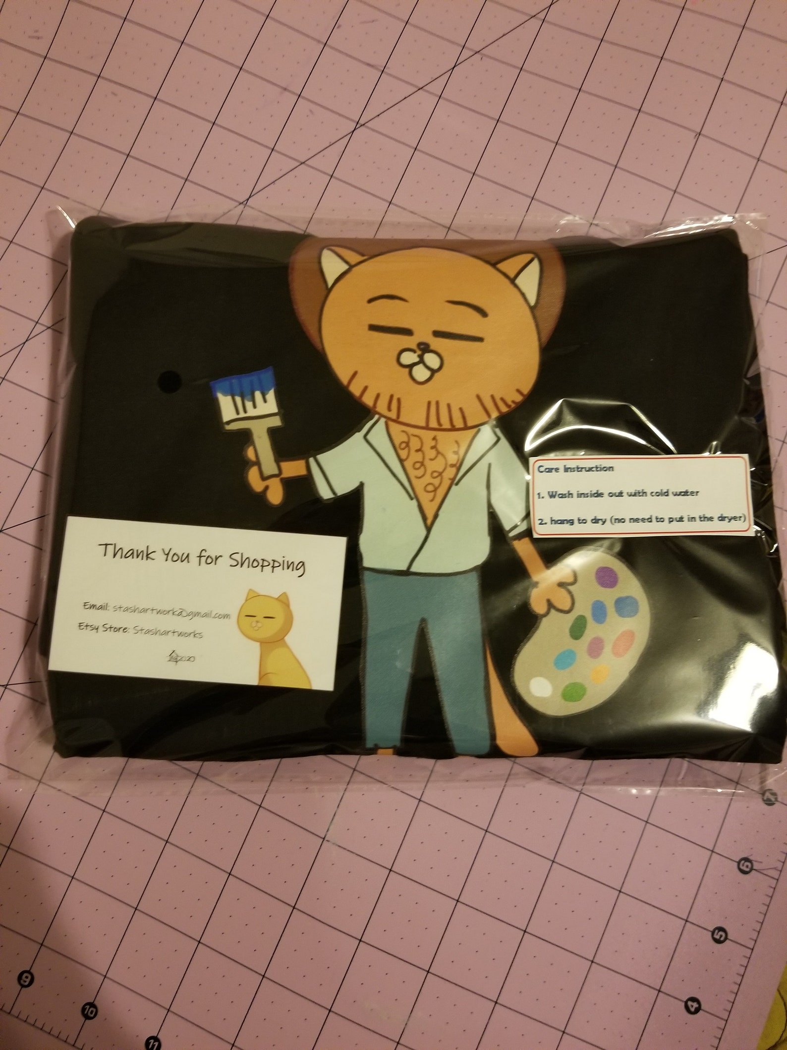 Bob Ross Cat T Shirt | Etsy