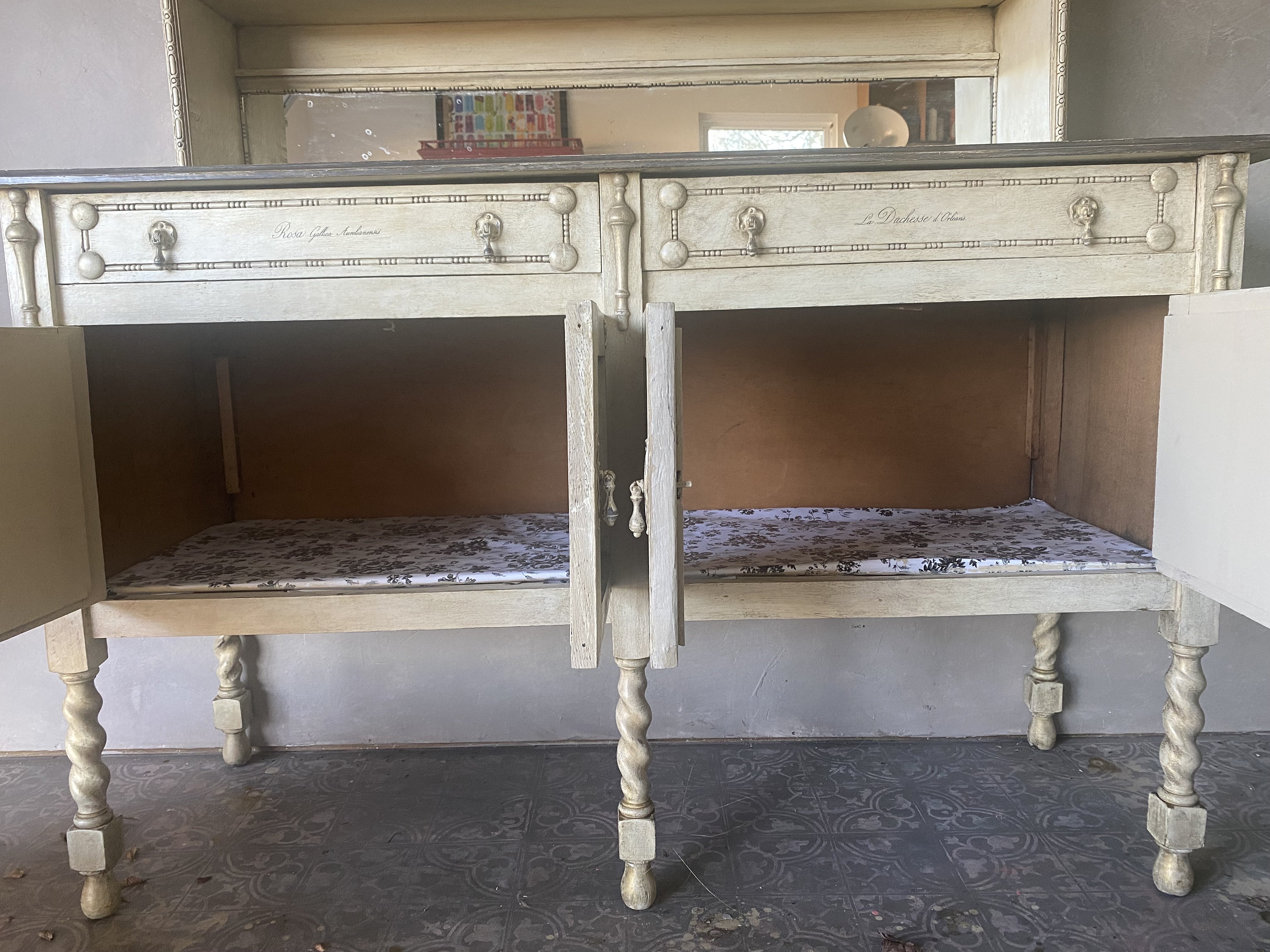 Antique English Welsh Kitchen Dresser Pewter Cupboard Vintage Hutch and ...