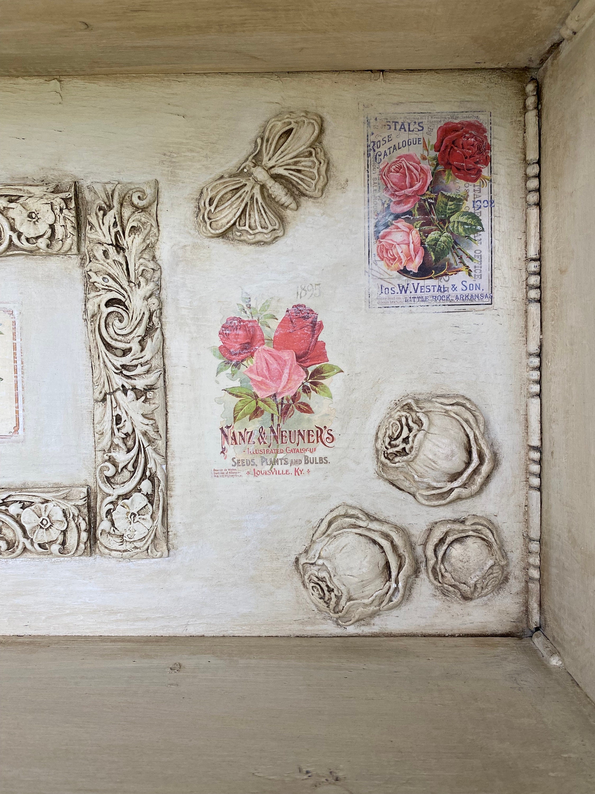 Antique English Welsh Kitchen Dresser Pewter Cupboard Vintage Hutch and ...