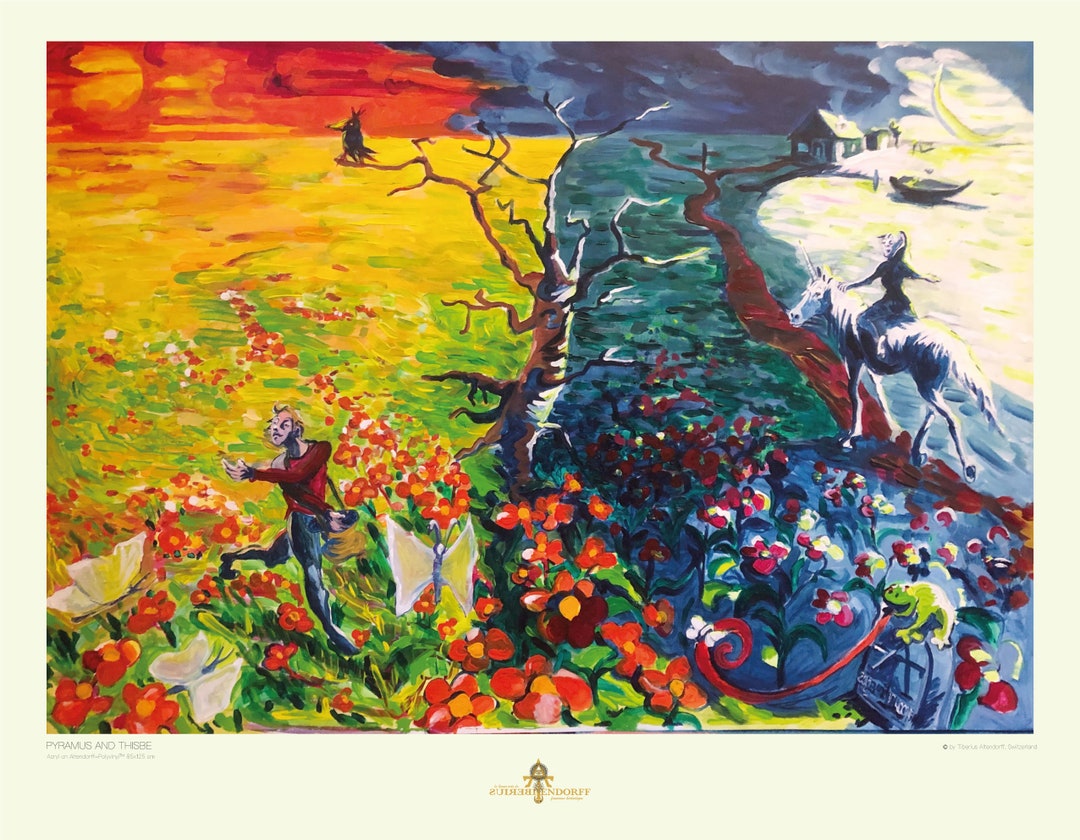 Pyramus and Thisbe, Printed Artwork , Art Print, Kunstdruck - Etsy