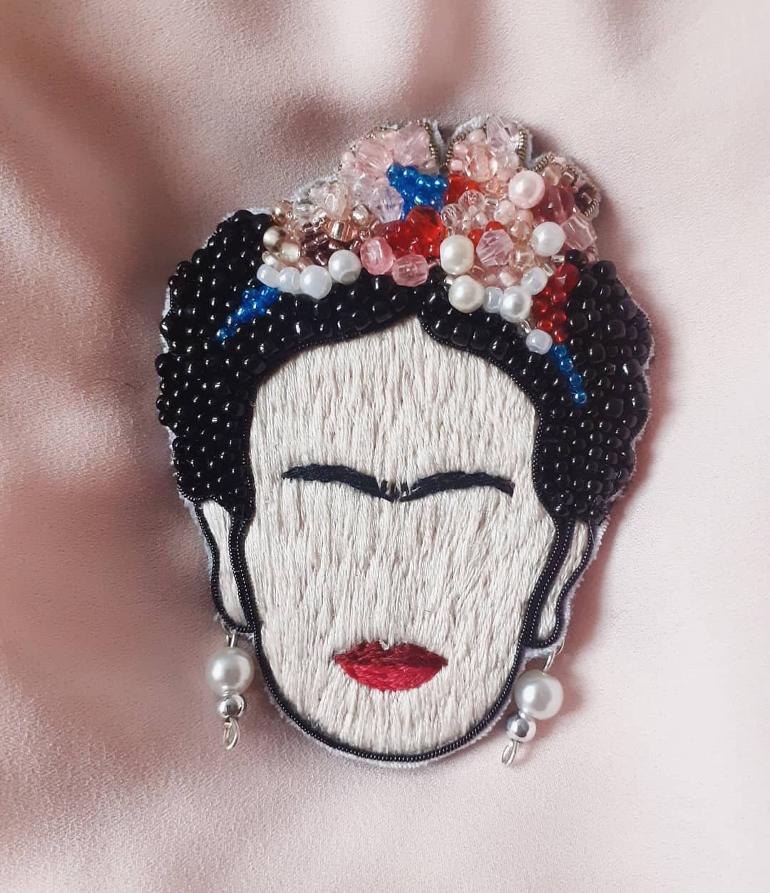 Frida Kahlo Brooch Frida Pin Embroidery Brooches Handmade - Etsy
