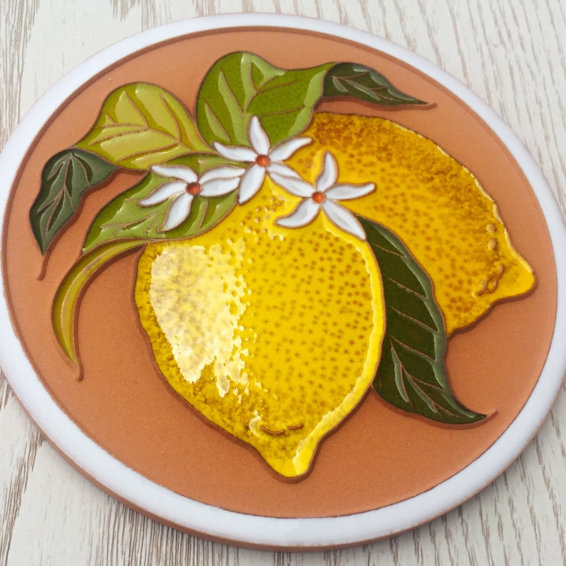 Luciano Creations, Plate "limoni" / Lemon Ceramic in "terracotta" (cm ...