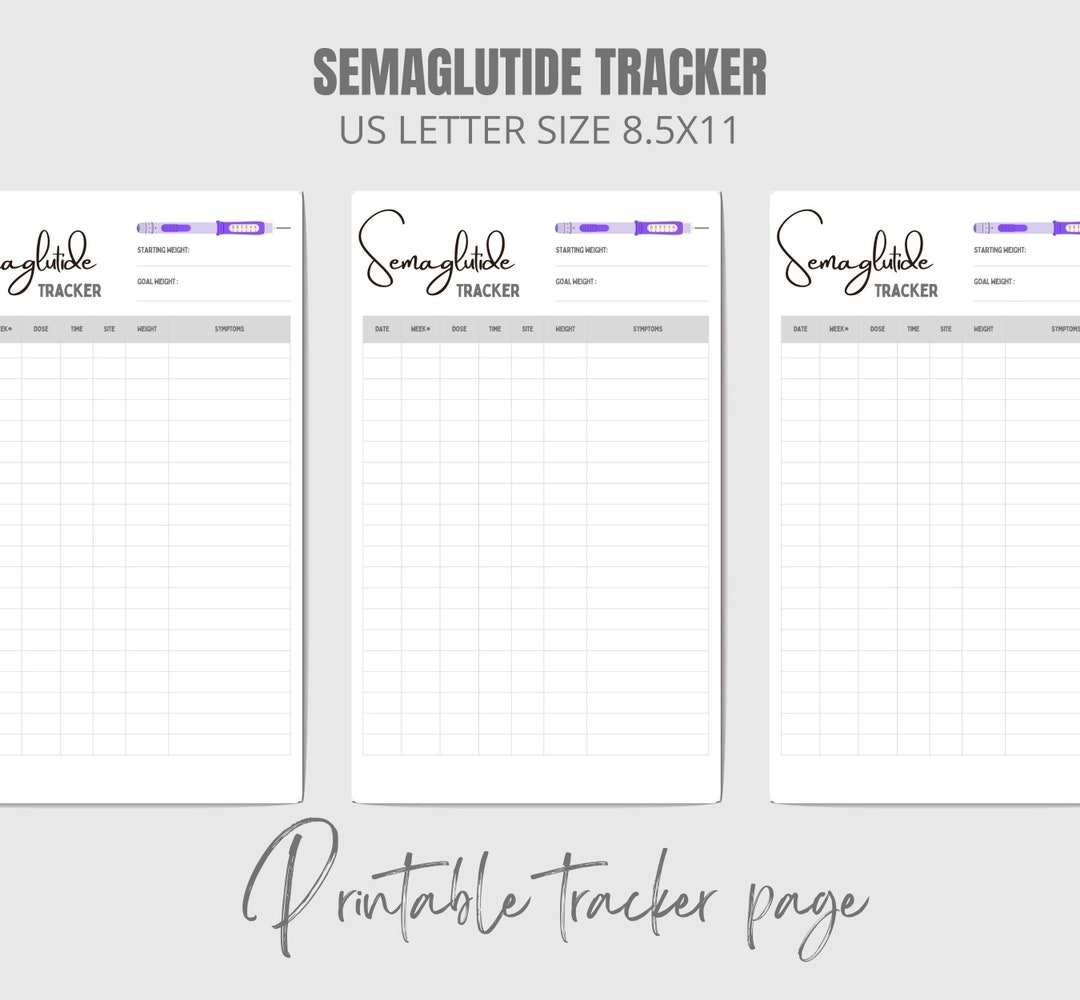 Semaglutide Weight Loss Template Semagluetide Journal Loose Weight ...
