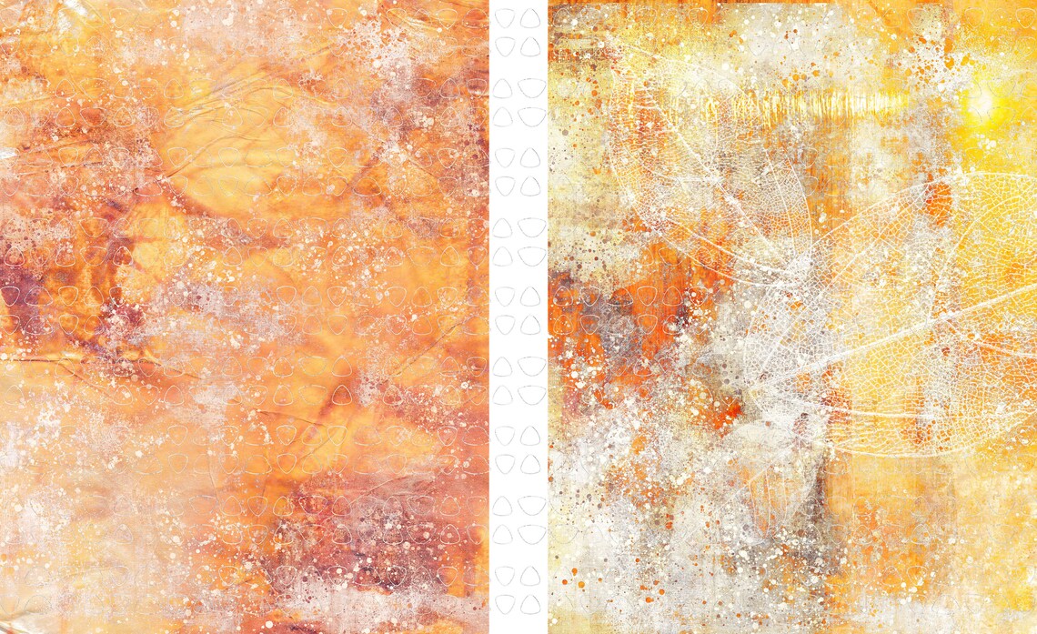 RUST Orange Printable Vintage DIGITAL Papers KIT Mixed Media ...