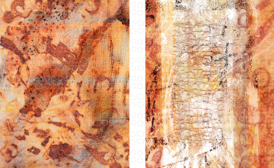 RUST Orange Printable Vintage DIGITAL Papers KIT Mixed Media ...