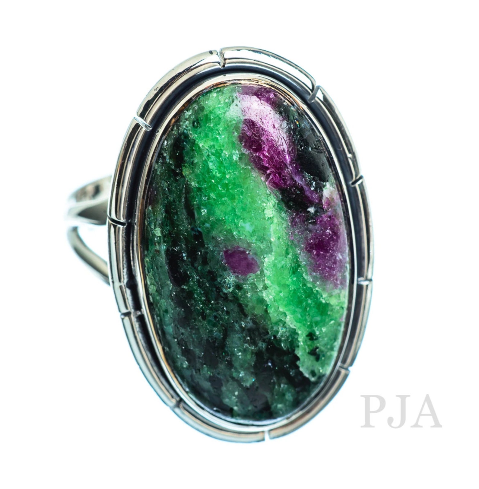 Beautiful Ruby Zoisite Ring 925 Sterling Silver Ring Oval - Etsy